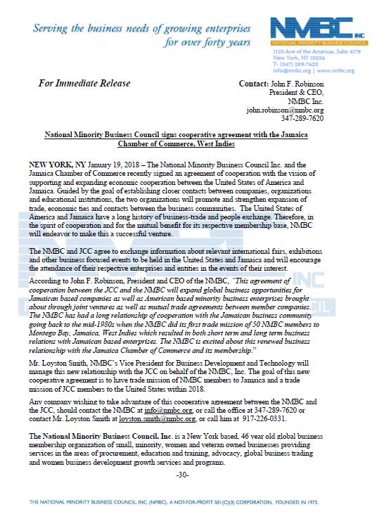 The National Minority Business Council, Inc.