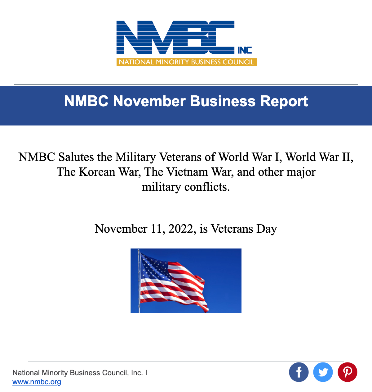 The NMBC Salutes American Military Veterans – The National Minority ...